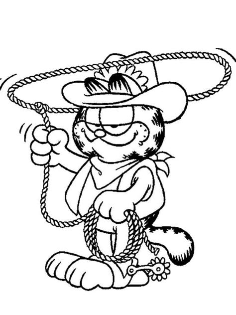 Dibujos De Garfield Vaquero Para Colorear Para Colorear Pintar E