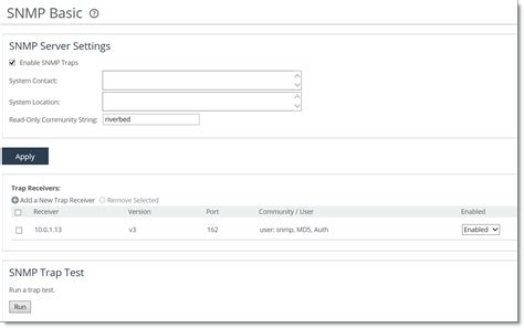 configuring snmp settings