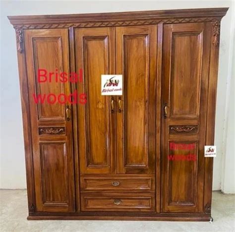 4 Doors Brown Teak Wood Almirah With Locker At Rs 115000 Piece In