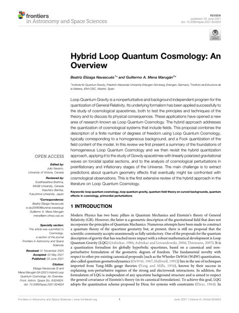 pdf hybrid loop quantum cosmology an overview