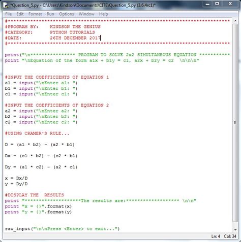 python solve equation for two variables tessshebaylo