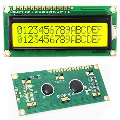 lcd 1602 yellow green 16x2 hd44780 character display module for arduino lcd1602 ebay
