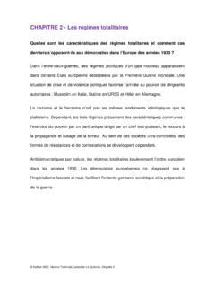 CHAPITRE 2 Les régimes totalitaires Nathan chapitre 2 les r 233