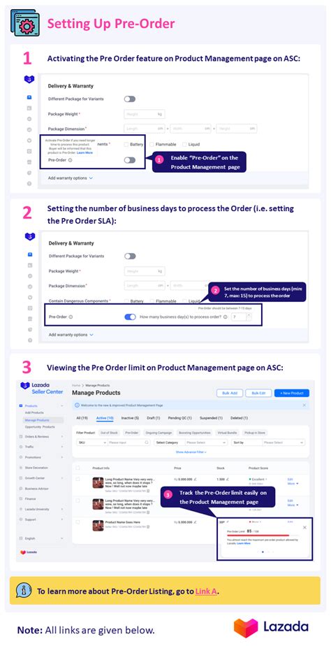 Setting Up Products For Pre Order Lazada Seller Center