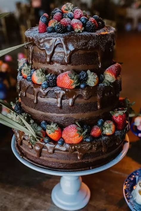 130 Delicious And Gorgeous Naked Wedding Cakes Weddingomania