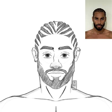 A Drawing Of A Man S Face And The Same Image As He Appears To Be