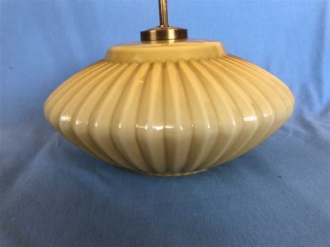 Stara Lampa Yrandol Art Deco Ryflowany Klosz Szk O Dwuwarstwowe