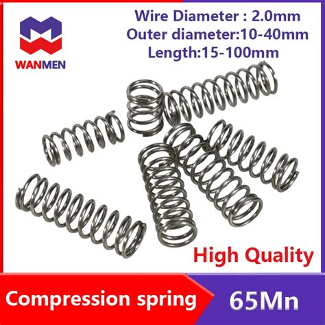5 10pcs Cylindrical Coil Compression Spring Y Type Shock Absorbing