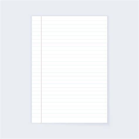 Hoja De Papel Rayado Vector Premium