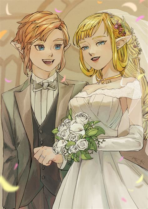 Link And Princess Zelda The Legend Of Zelda Drawn By Shrub Mtg Danbooru