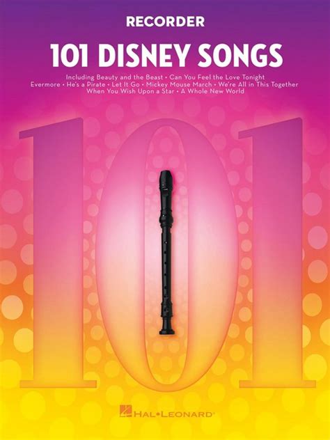 Partituras y ediciones críticas 101 Disney Songs for Recorder Hal
