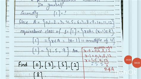 discrete mathematics relations equivalence classes quotient set partitions examples youtube