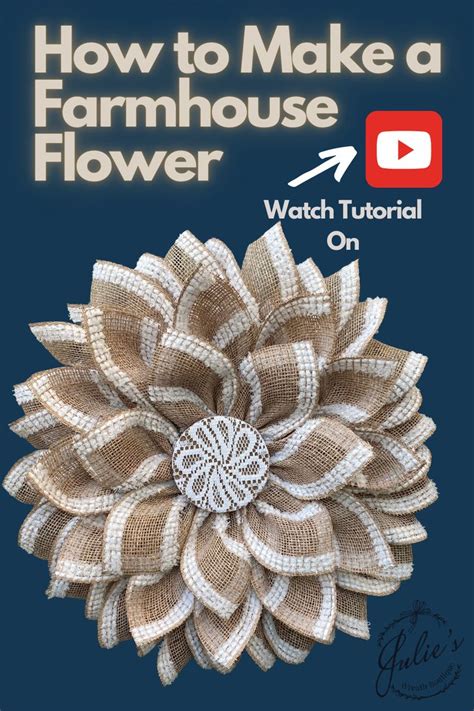 How To Make A Farmhouse Flower With Julie S Wreath Boutique Burlap