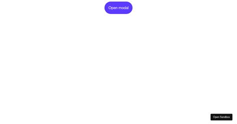 React Animated Modal Codesandbox