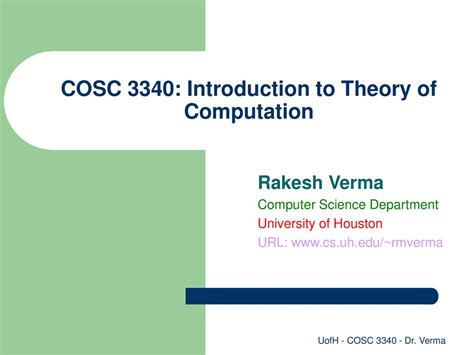 cosc 3340 introduction to theory of computation ppt download