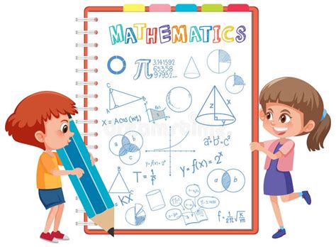 Doodle Math Formulas Handwritten Mathematical Equations Schemes On