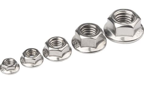 Din Stainless Steel Serrated Flange Locknuts Hexagon Nuts With