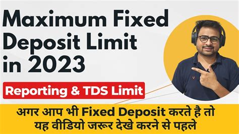 Maximum Fixed Deposit Limit In Fixed Deposit Tds Limit Income
