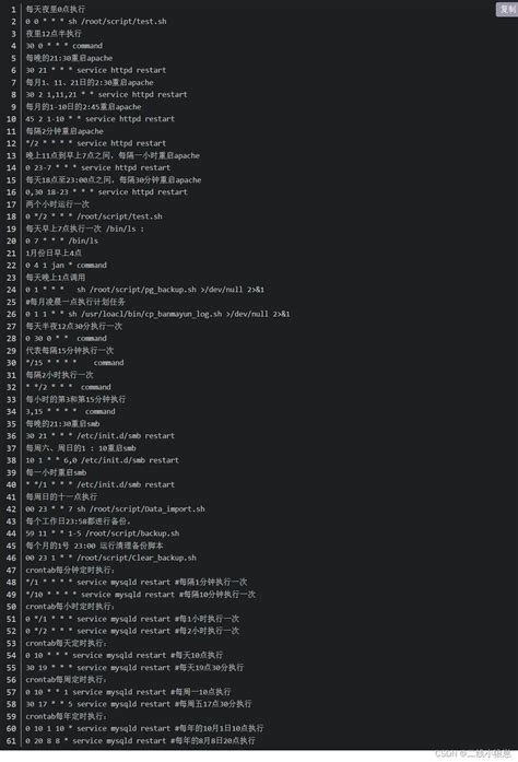 linux下的定时任务crontab linux crontab 菜鸟 csdn博客