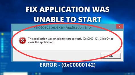 fix error 0xc0000142 application was unable to start correctly