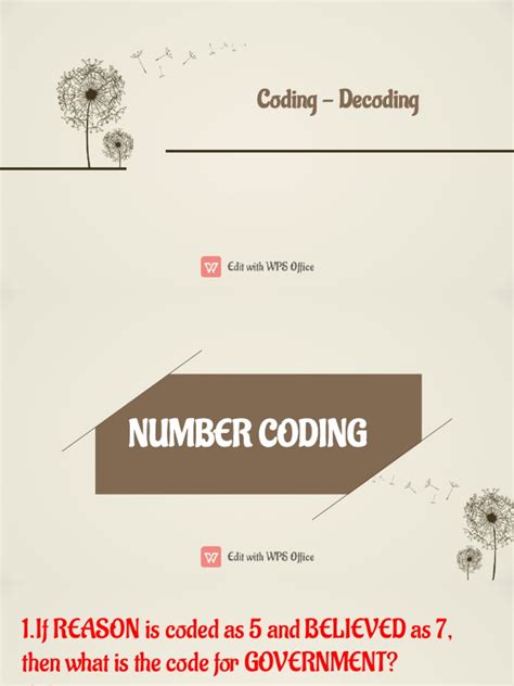 coding decoding pdf encodings notation