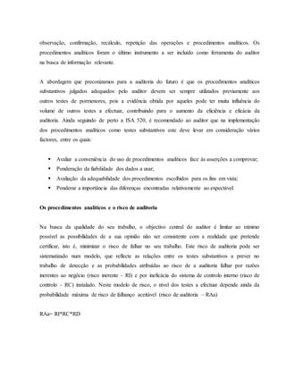 Procedimentos Analiticos De Auditoria PDF