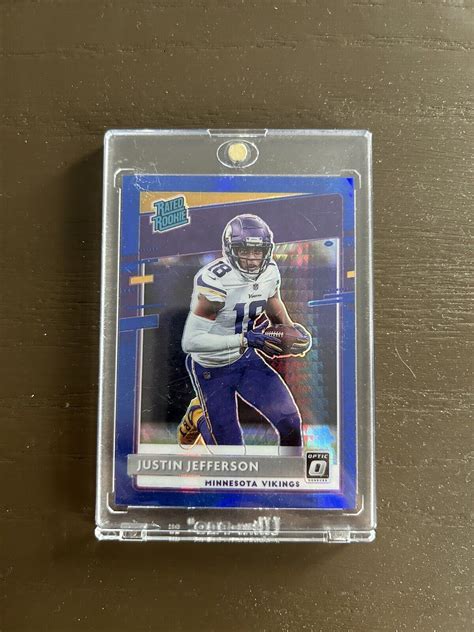 2020 Panini Donruss Optic Rated Rookies Blue Hyper Prizm 163 Justin