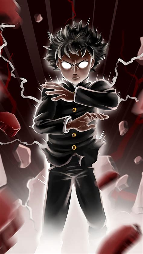 Mob Psycho Monochrome Graphy Art Illustration Hd Phone