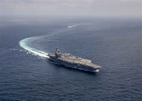 George H W Bush Carrier Strike Group Deploys Seapower