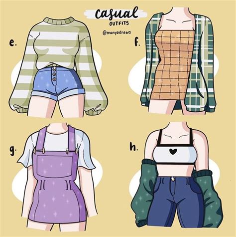 Manyadraws Casual Outfits Drawing Anime Clothes Fashion Drawing Art Clothes