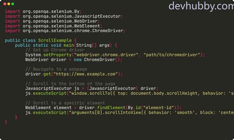 how to scroll in selenium using java