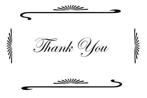 Free Printable Black And White Thank You Cards Printable Word Searches