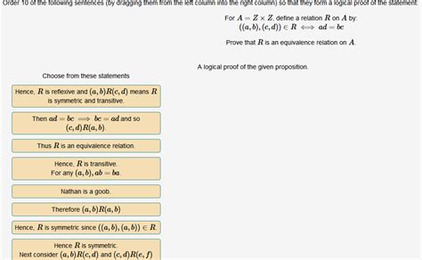 Solved Order Of The Following Sentences By Dragging Them Chegg