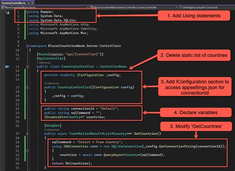 Add SQLite Dapper Blazor Web Assembly