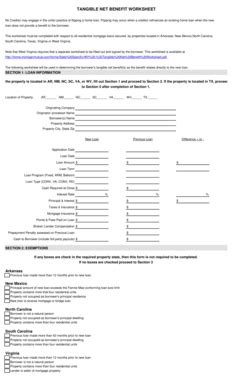 Net Tangible Benefit Fannie Mae Fill And Sign Printable Template Online