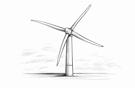 How To Draw A Wind Turbine Yonderoo