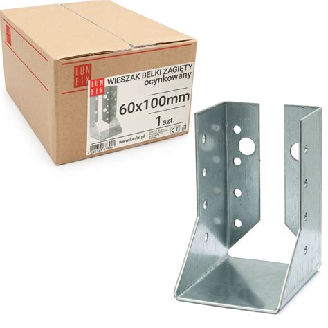 Wieszak belki zagięty łącznik 60x100 wspornik WBZ60 MOCNY 1szt WBZ