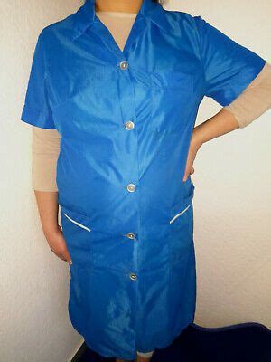 DDR Dederon Nylon Kittel Schürze Smock Apron Tablier 20 00 Work
