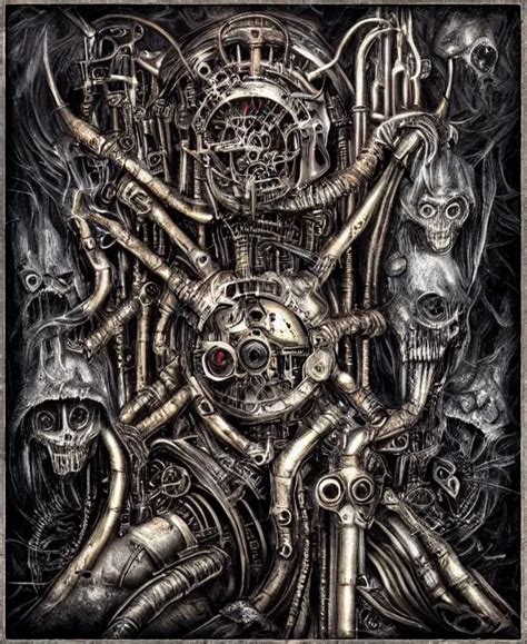 A Steampunk Heavy Metal Album Cover By Hr Giger Stable Diffusion