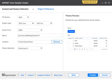 Sample Creator For Asp Net Core Ej Syncfusion