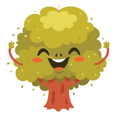 Dessin animé dessin de a arbre Vecteur Premium