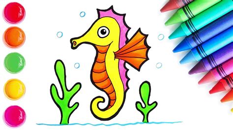 Caballito De Mar Para Colorear