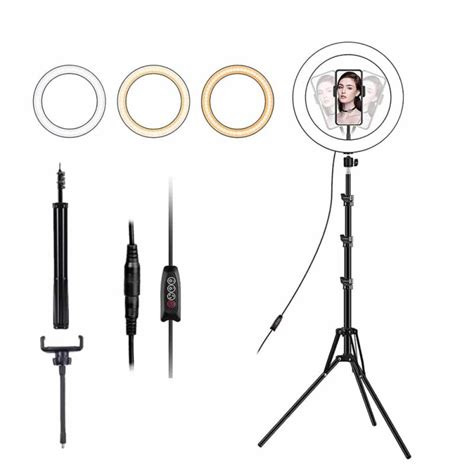 Aro De Luz Led 36cm estructura de aluminio Trípode 1 90cm SIPO