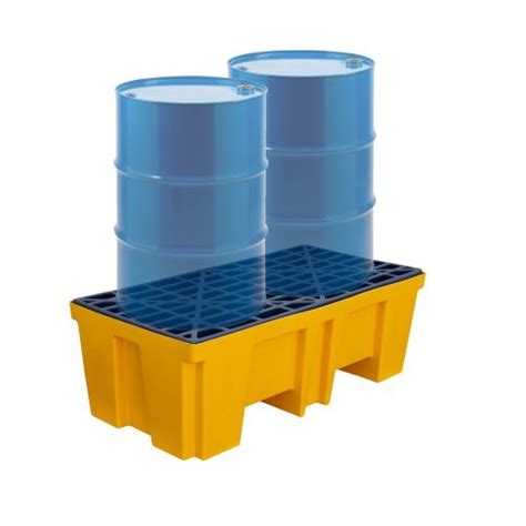 2 Drum Bunded Spill Pallet With Drain