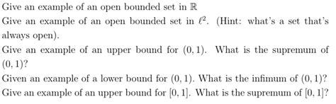 solved give an example of an open bounded set in r give an