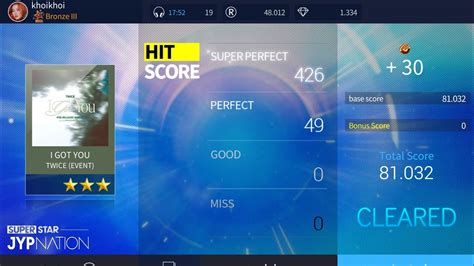 SuperStar JYPNATION TWICE I GOT YOU 3 Stars Hard Mode ALL
