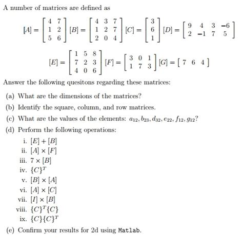 solved a number of matrices are defined as 9 4 3 6 2 1 75