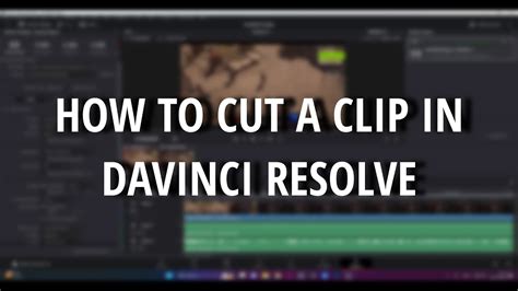 How To Cut Split A Clip On Davinci Resolve Shortcut Youtube