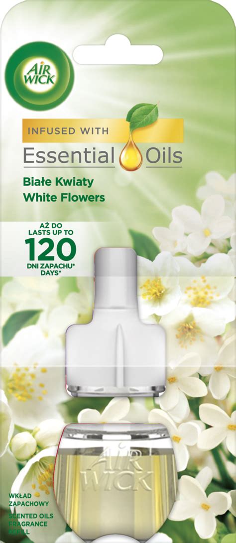 AIR WICK Essential Oils elektryczny odświeżacz powietrza wkład białe