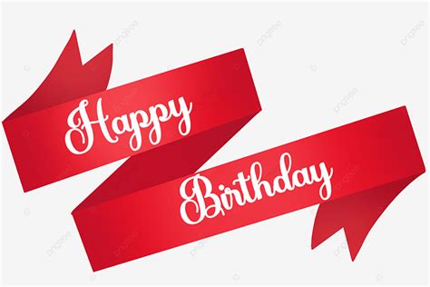 Happy Birthday Ribbon PNG Picture Red Ribbon Banner Happy Birthday